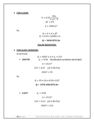 Report- Cooling Load Calculation | DOCX