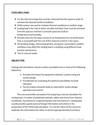 Report- Cooling Load Calculation | DOCX | Weather | Science