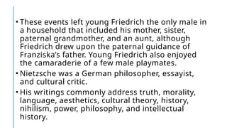 NIETZSCHE THE EXISTENTIALIST REPORT PPT. | PPTX