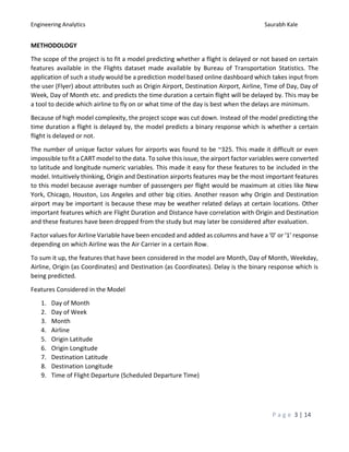 Random Forest Ensemble learning algorithm for Engineering Analytics Project | PDF