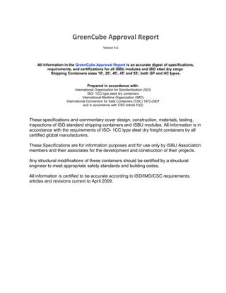ISBU & Shipping Container Construction Approval Data | PDF