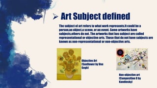 Subject And content | PPTX | Modern Art | Fine Art