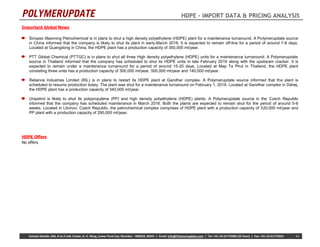 HDPE Sample Reports | PDF | Commodities | Economy