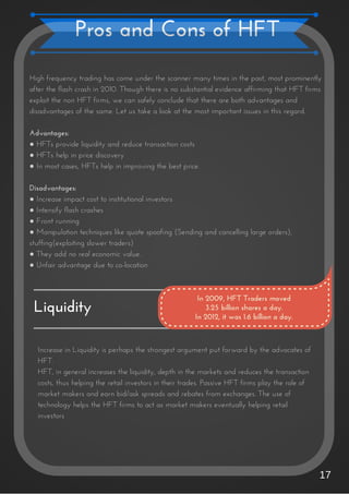 Report on HIGH FREQUENCY TRADING | PDF | Stocks and Bonds | Personal Investing