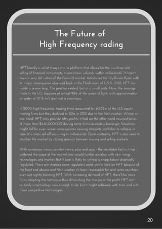 Report on HIGH FREQUENCY TRADING | PDF | Stocks and Bonds | Personal ...