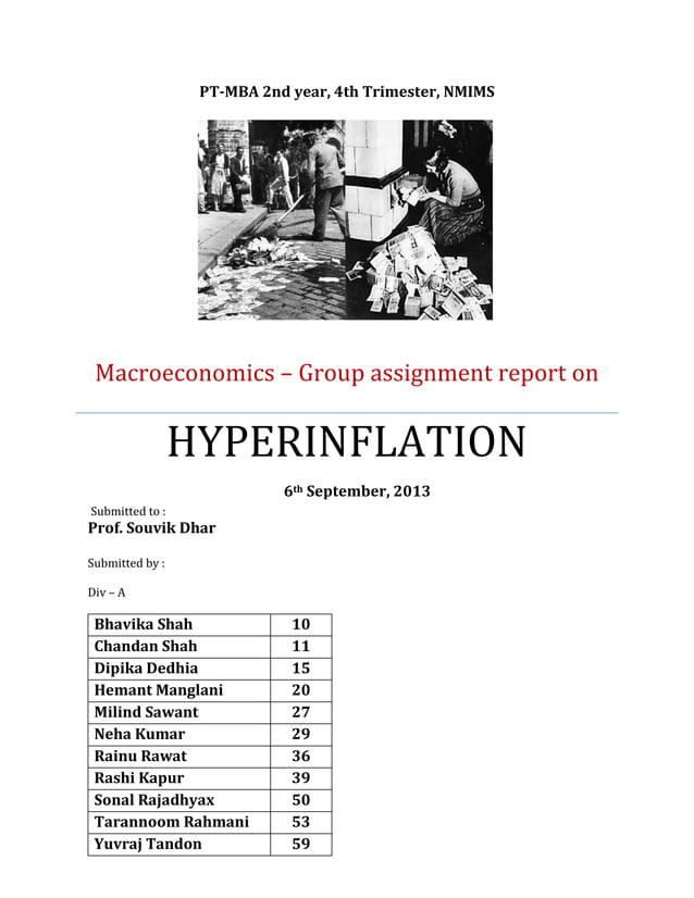 Macroeconomics Report on Hyperinflation | PDF