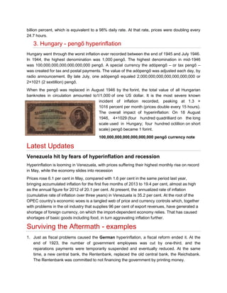 Macroeconomics Report on Hyperinflation | PDF