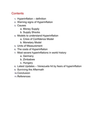 Macroeconomics Report on Hyperinflation | PDF