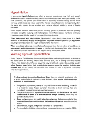 Macroeconomics Report on Hyperinflation | PDF