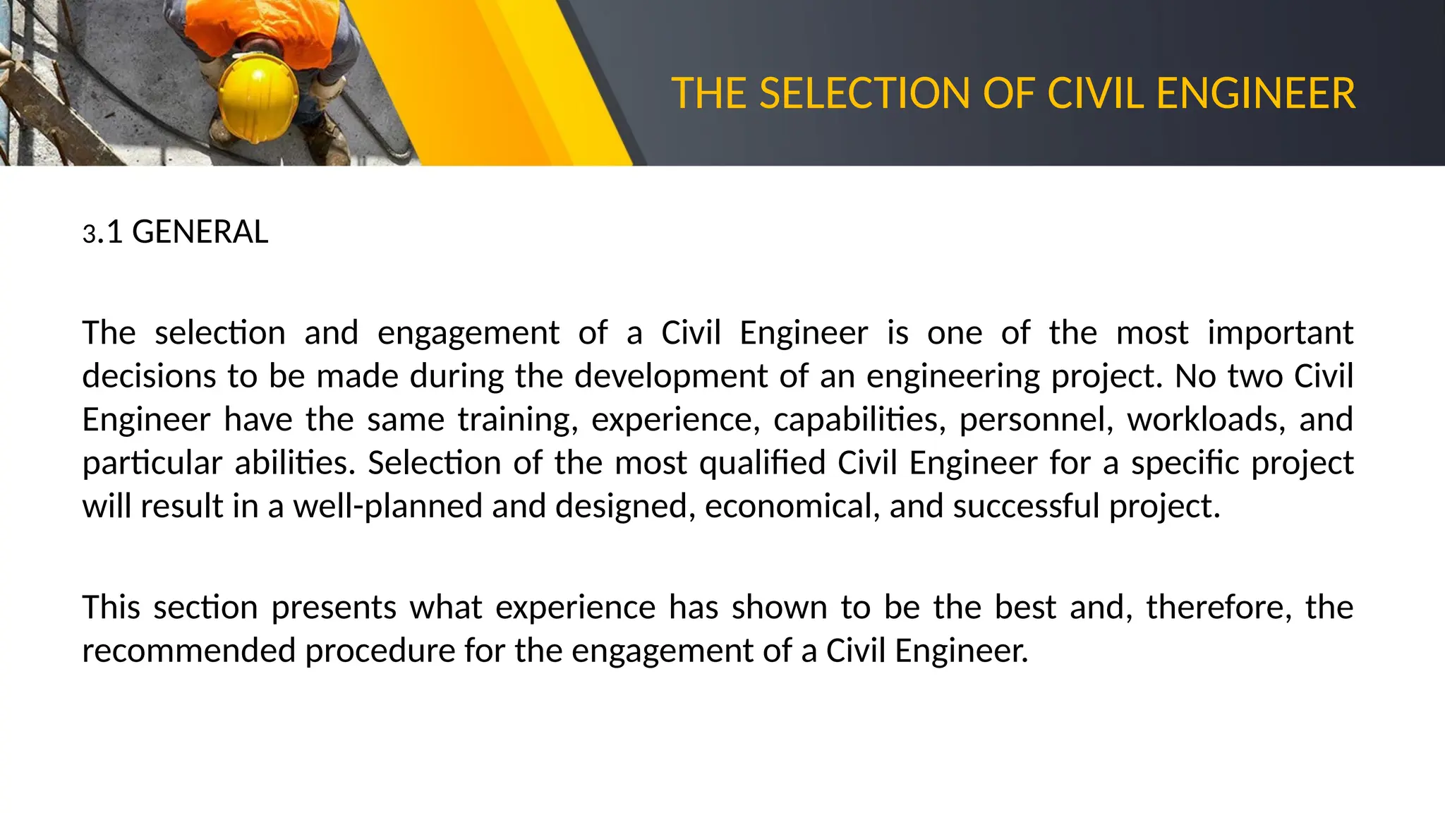 Selection of civil engineer in the Philippines | PPTX