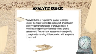 Analytic and Holistic rubric for Assessment | PPTX