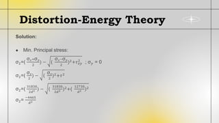 Machine Design Distortion Energy Theory for ductile materials | PPTX