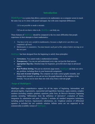 Report math xpert | PDF