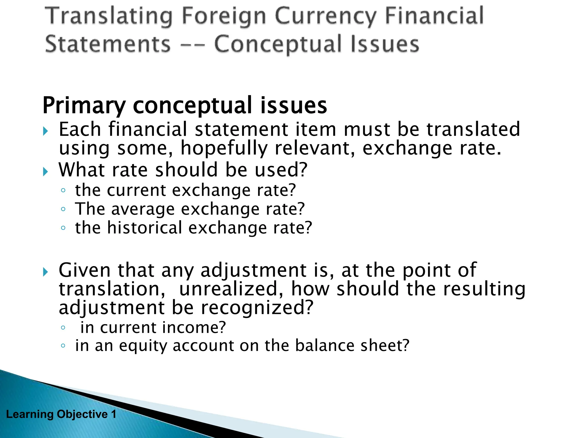 Chapter 7 - Translation of Foreign Currency Financial Statements | PPT