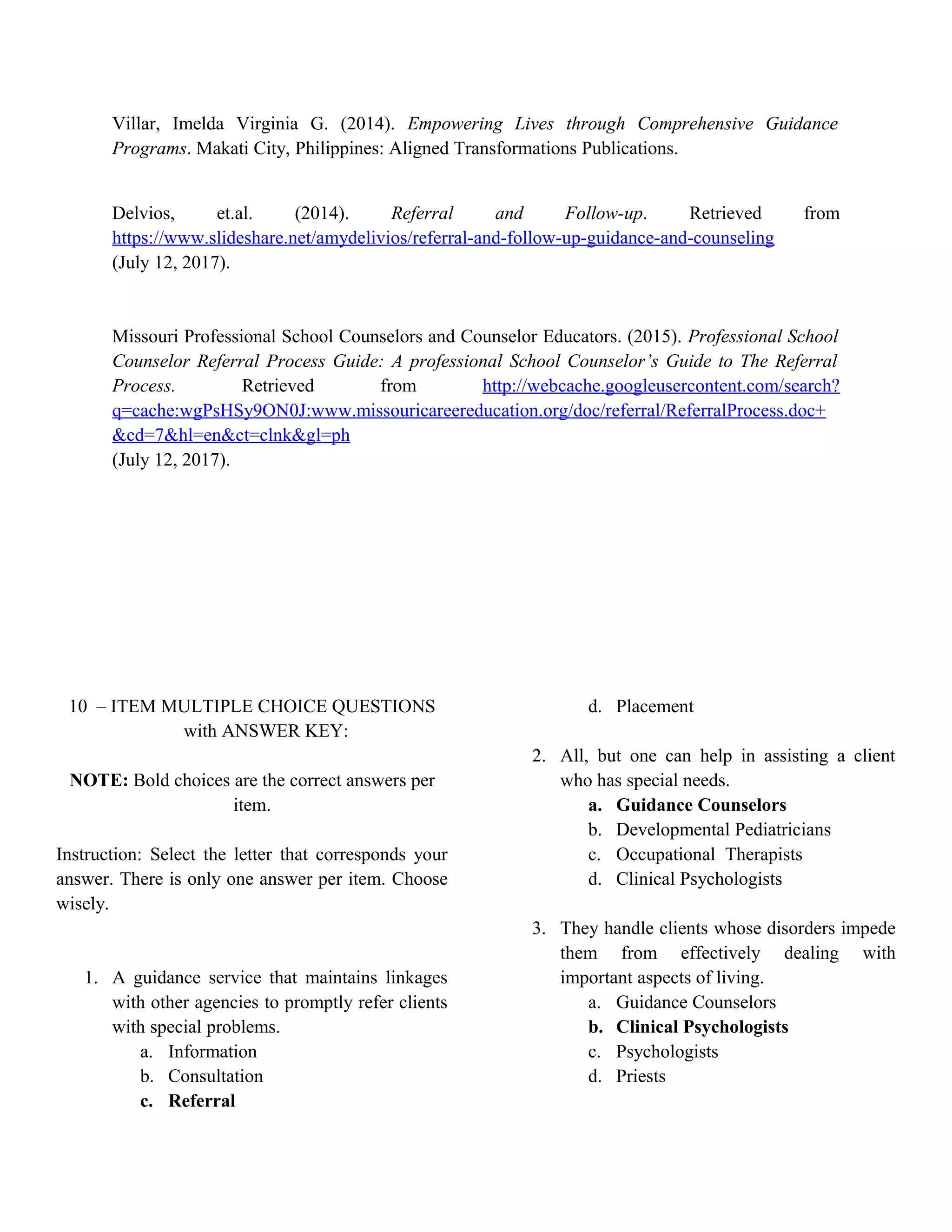 Referral | DOC
