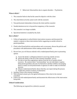 Referral | DOC