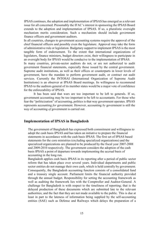 Report on-international public-sector accounting standards (ipsas) | PDF