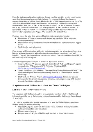 Report on the Crawl and Harvest of the Whole Australian Web ... | PDF