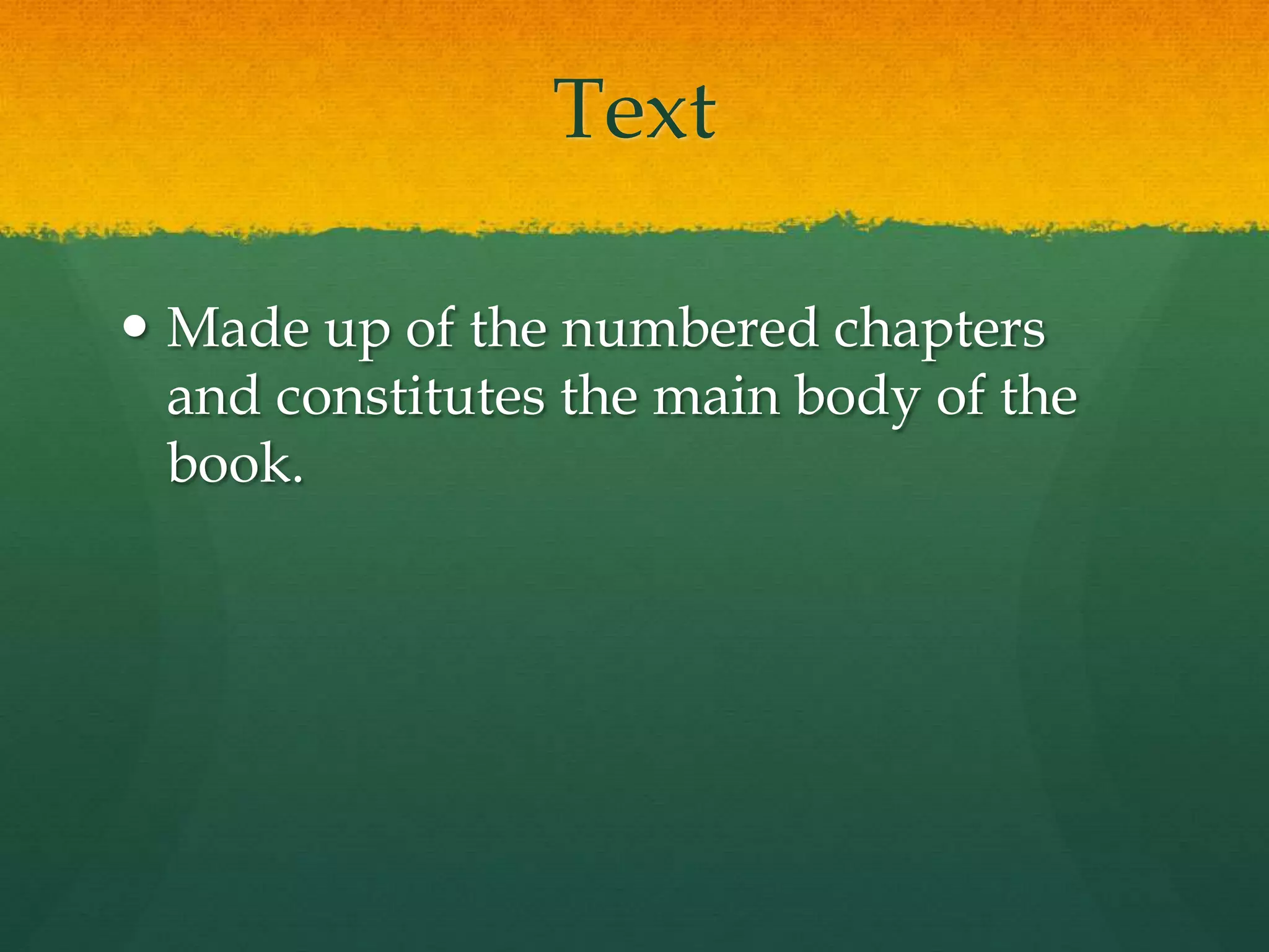 Parts of the Book | PPTX