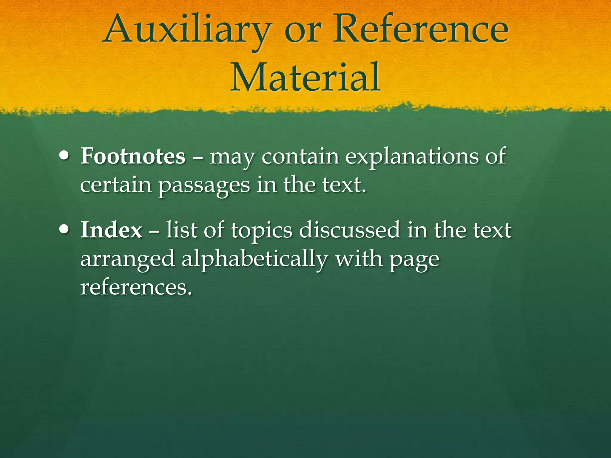 Parts of the Book | PPTX