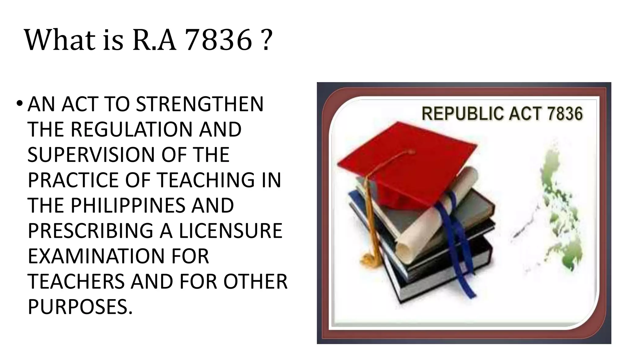 Report republic-act-7836 | PPTX