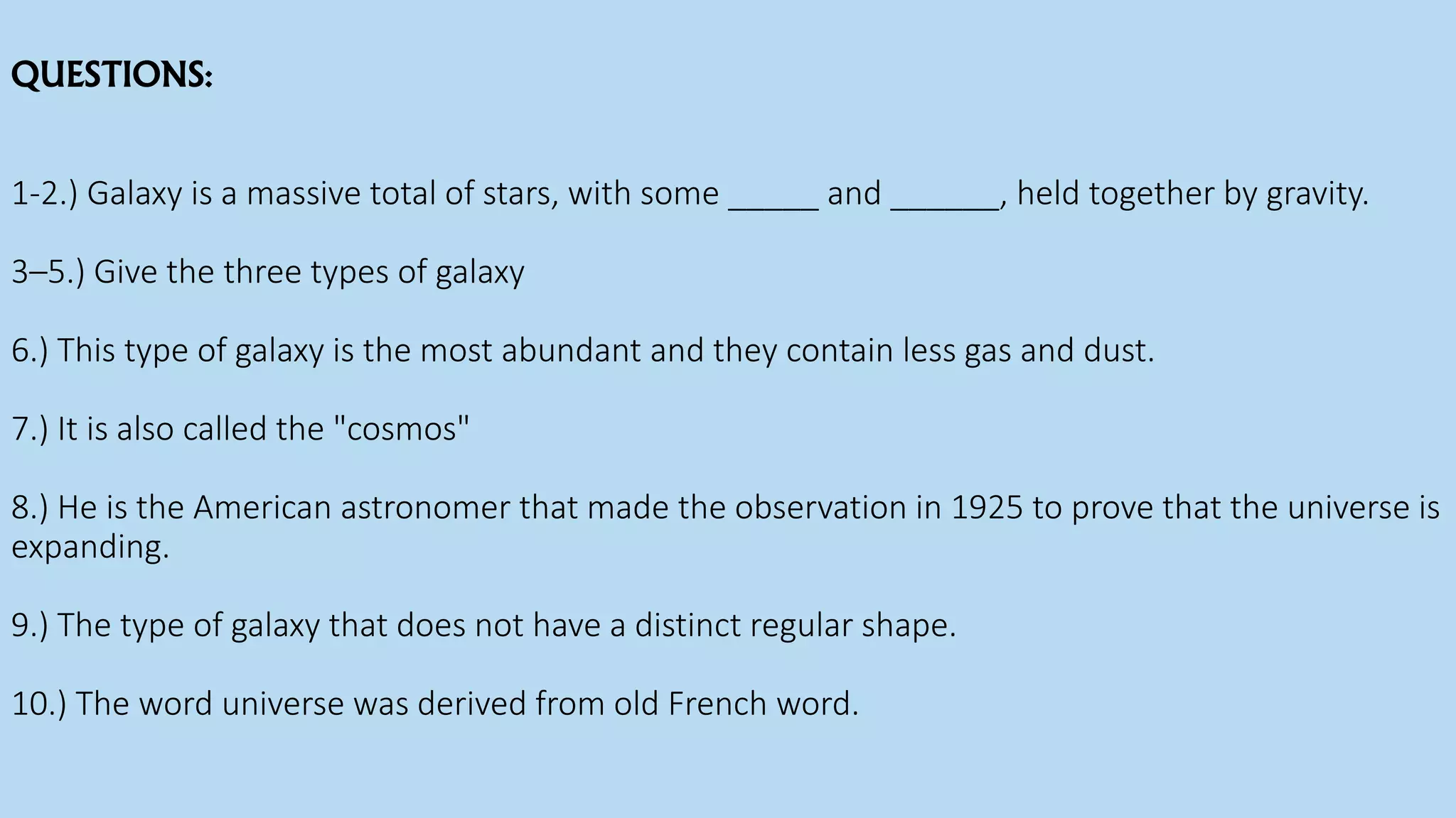 Galaxies and the Expanding Universe | PPTX
