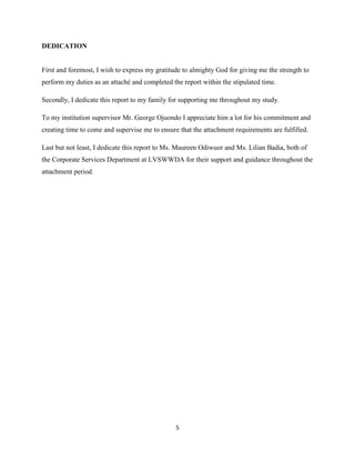 A REPORT OF THE INDUSTRIAL ATTACHMENT UNDERTAKEN AT LAKE VICTORIA SOUTH ...