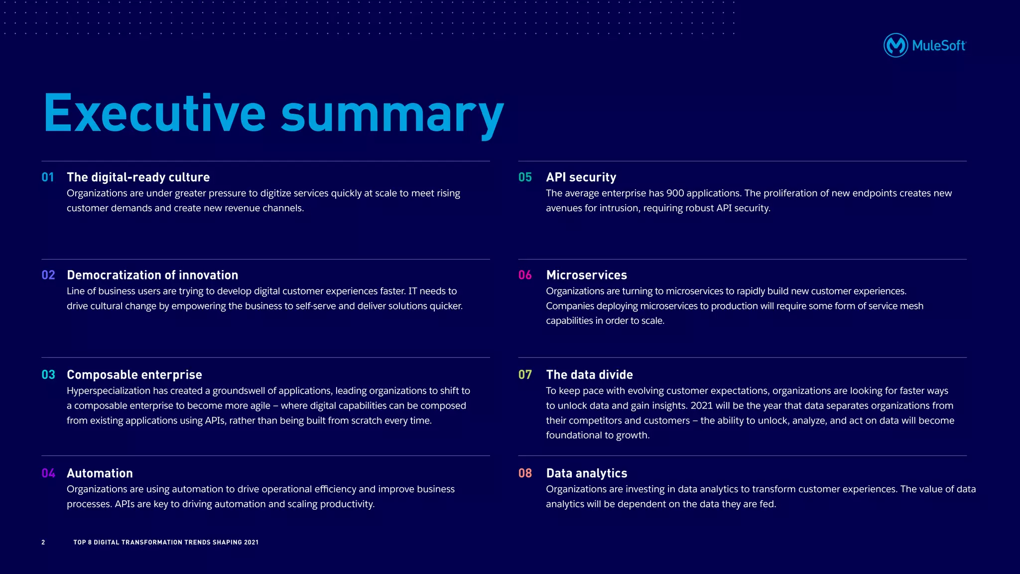 Top 8 digital transformation trends shaping 2021 | PDF