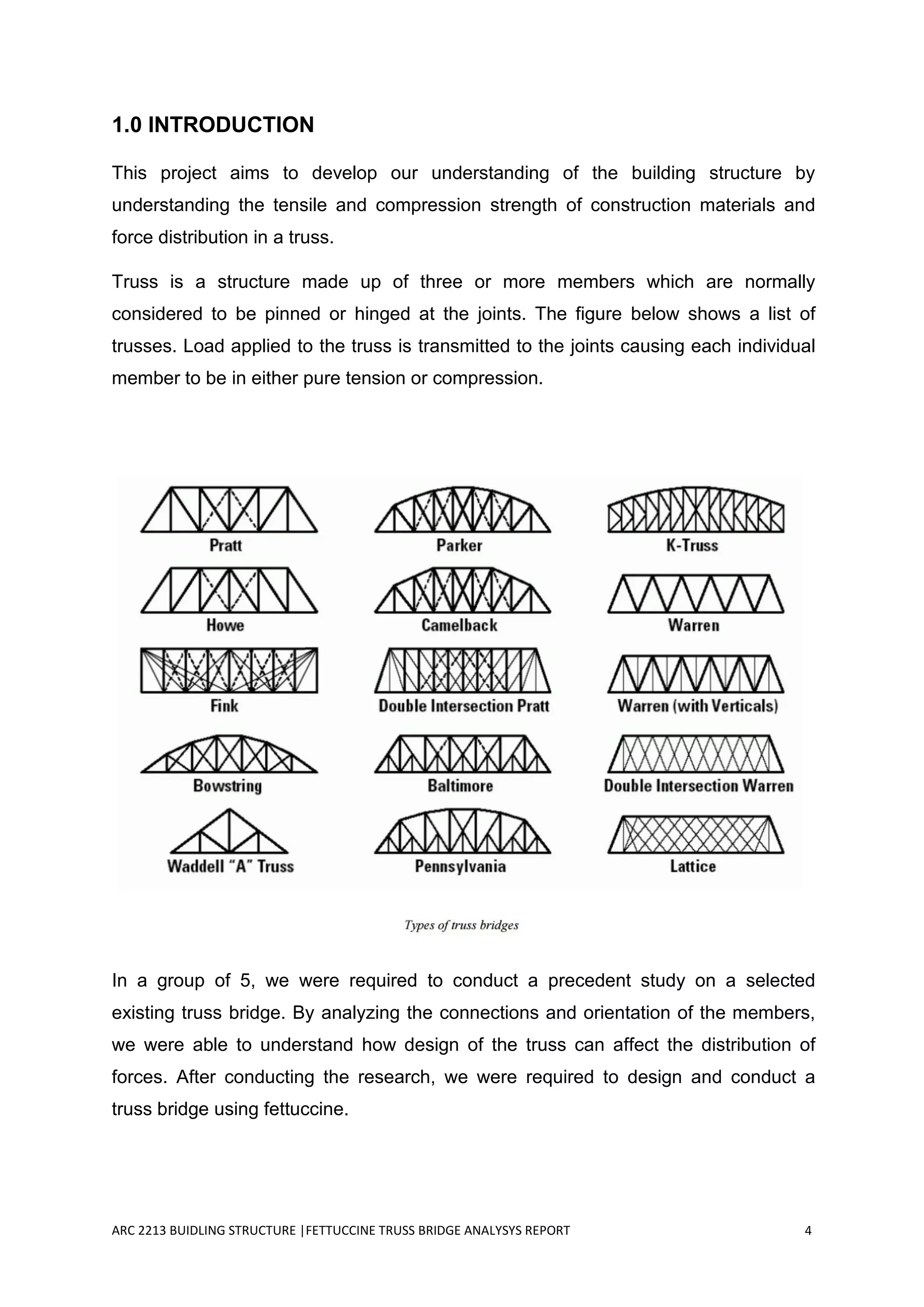 Truss Bridge Report | PDF