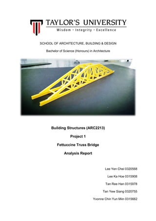 Truss Bridge Report | PDF