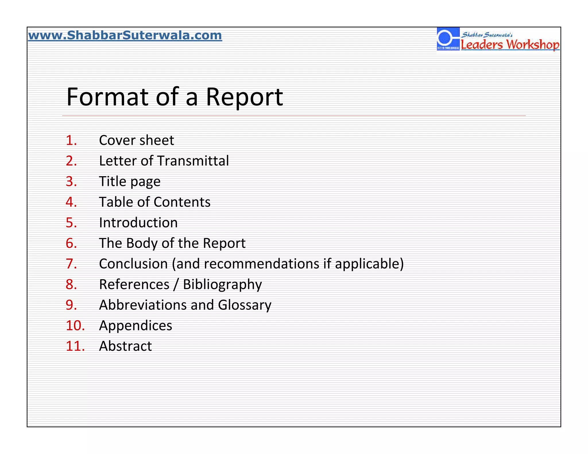 Report writing | PPT