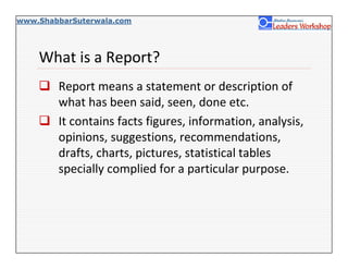 Report writing | PPT