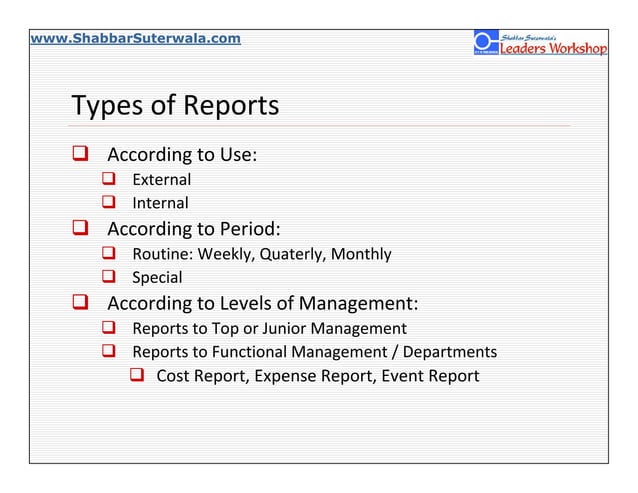Report writing | PPT
