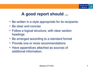 Report writing | PPT