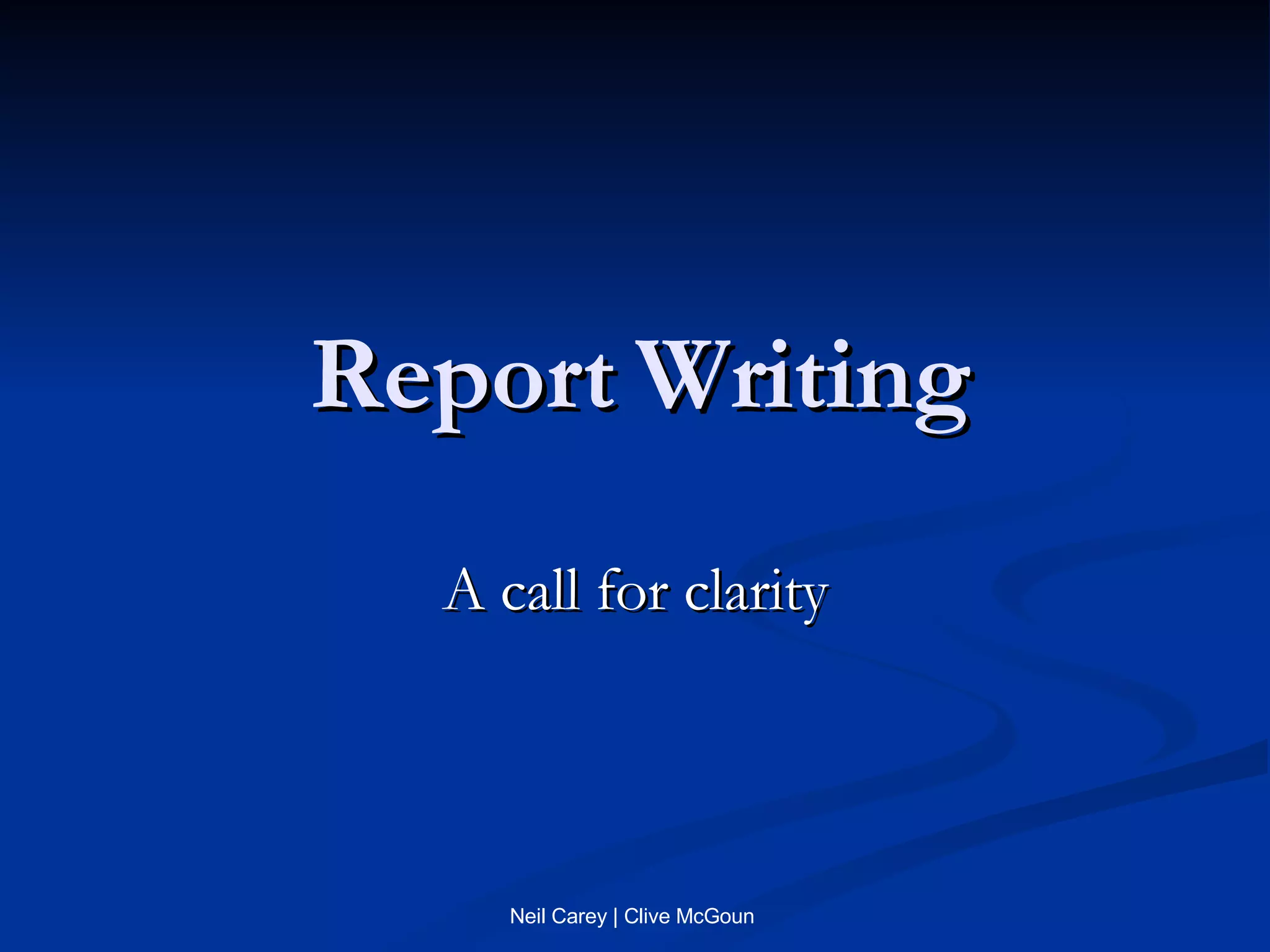 Report Writing | PPT