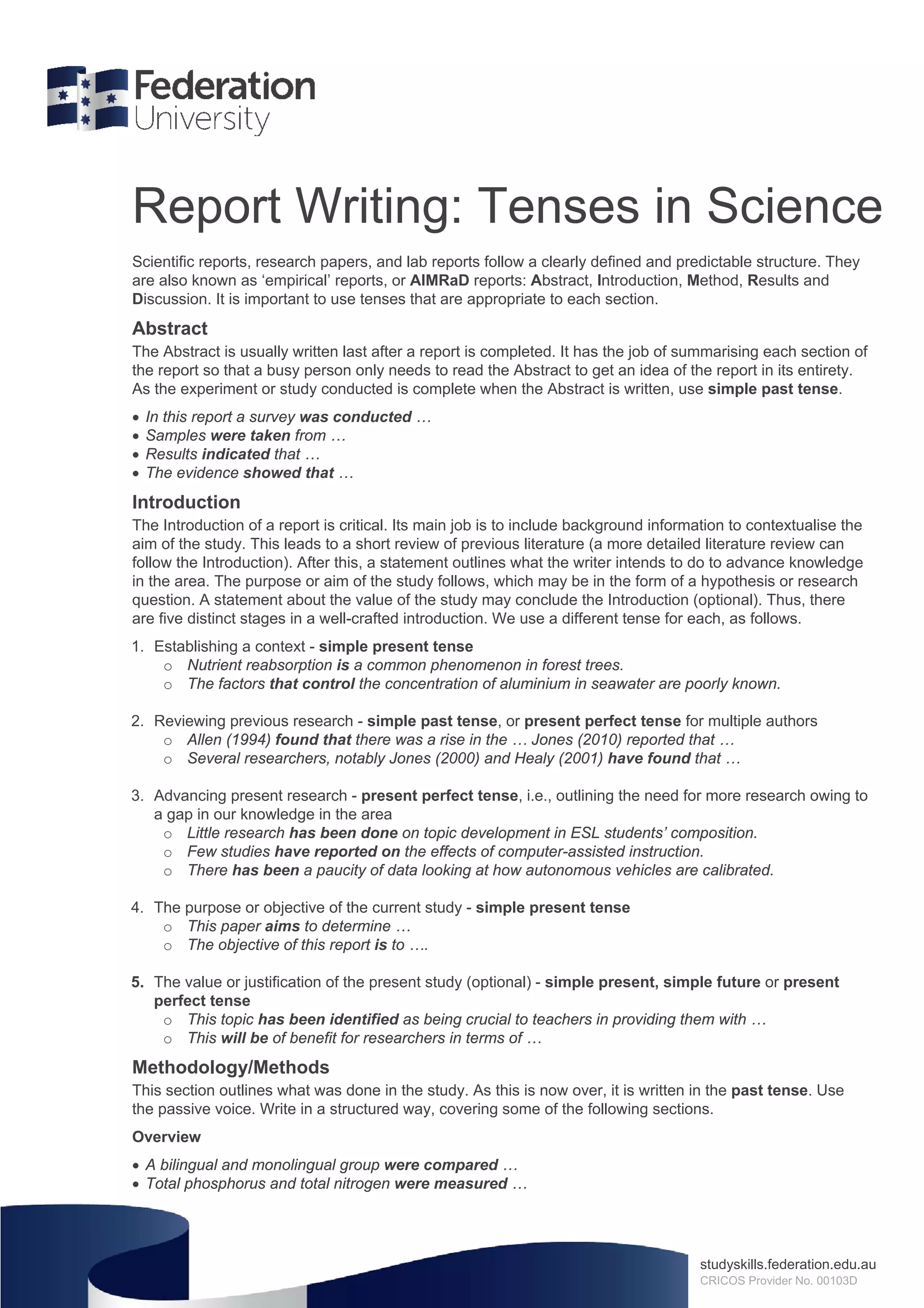 report-writing_tenses-in-science_2020.pdf | Chemistry | Science