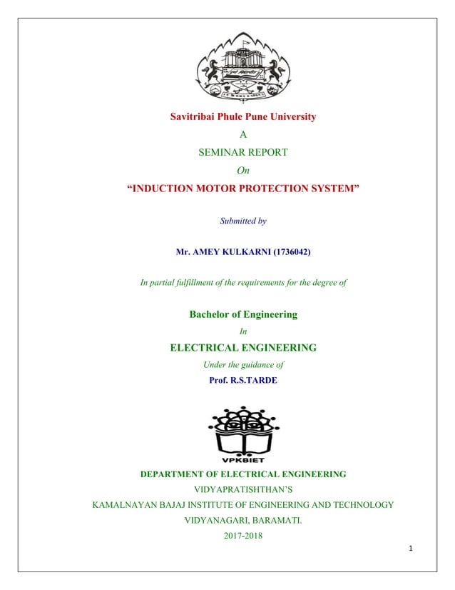 induction motor protection system | PDF