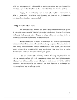 induction motor protection system | PDF