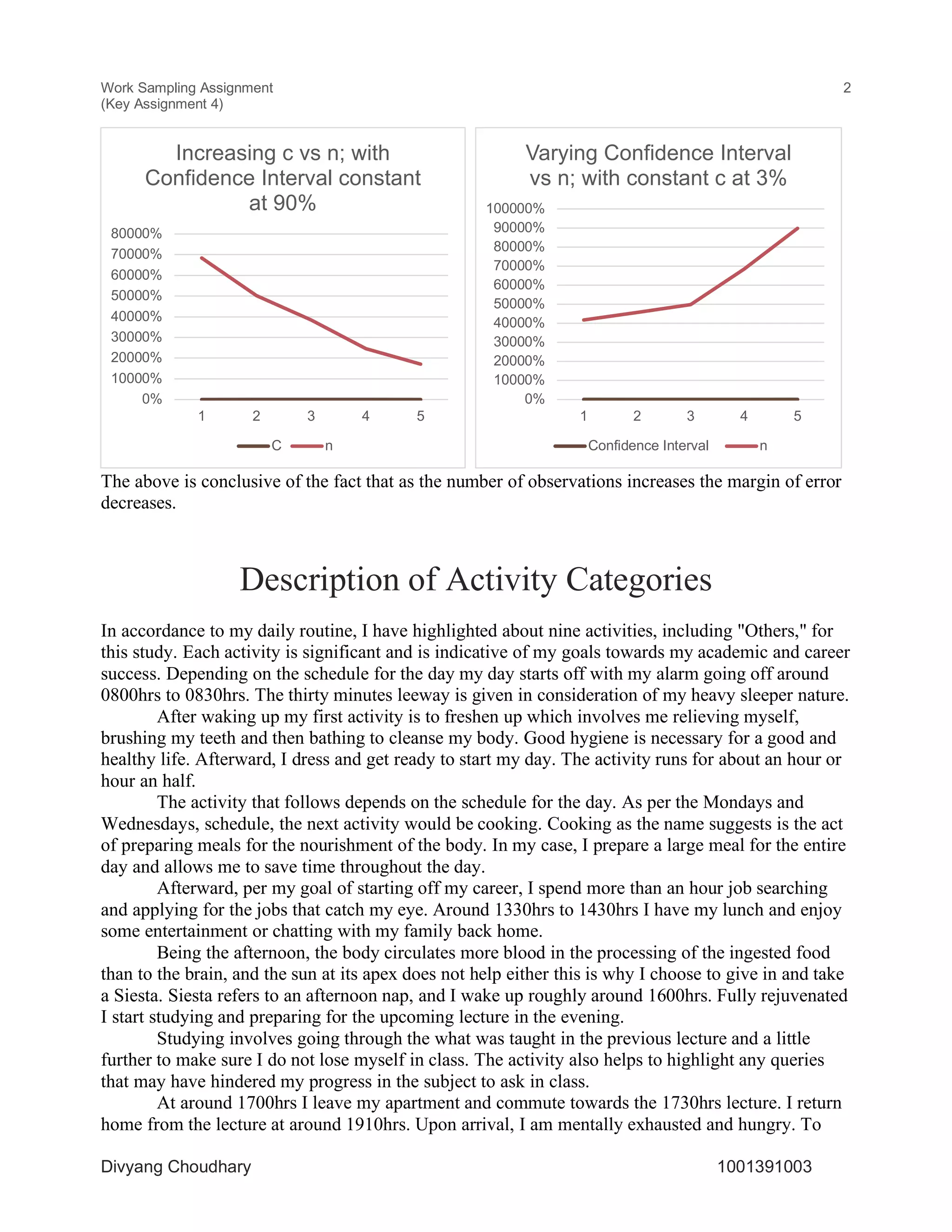 Metrics and Measurement Work Sampling Project | PDF