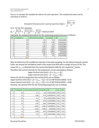 Metrics and Measurement Work Sampling Project | PDF