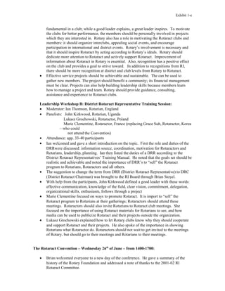 Report Rotaract PreConvention 2002 Barcelona, Spain | PDF