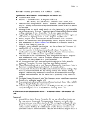 Report Rotaract PreConvention 2002 Barcelona, Spain | PDF