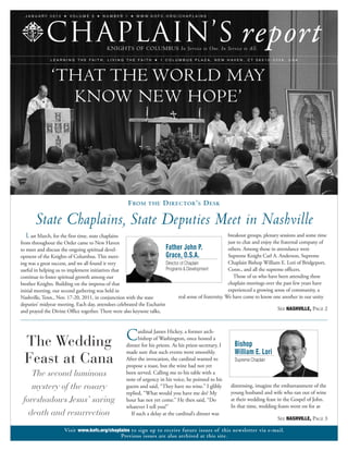 Chaplain's Report: That the World may Know New Hope | PDF