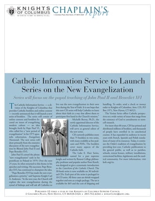 Chaplain's Report: That the World may Know New Hope | PDF