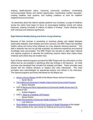 Using Healthy Eating and Active Living Initiatives to Reduce Health ...