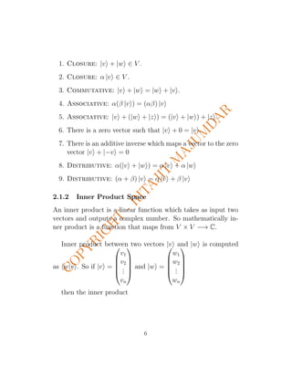 No Cloning Theorem with essential Mathematics and Physics | PDF
