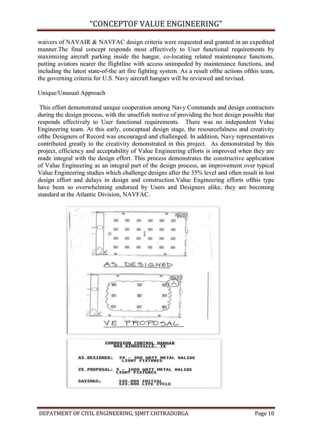 concept of value engineering-construction industry. | DOCX | Civil Engineering Industry | Industries