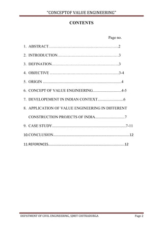 concept of value engineering-construction industry. | DOCX