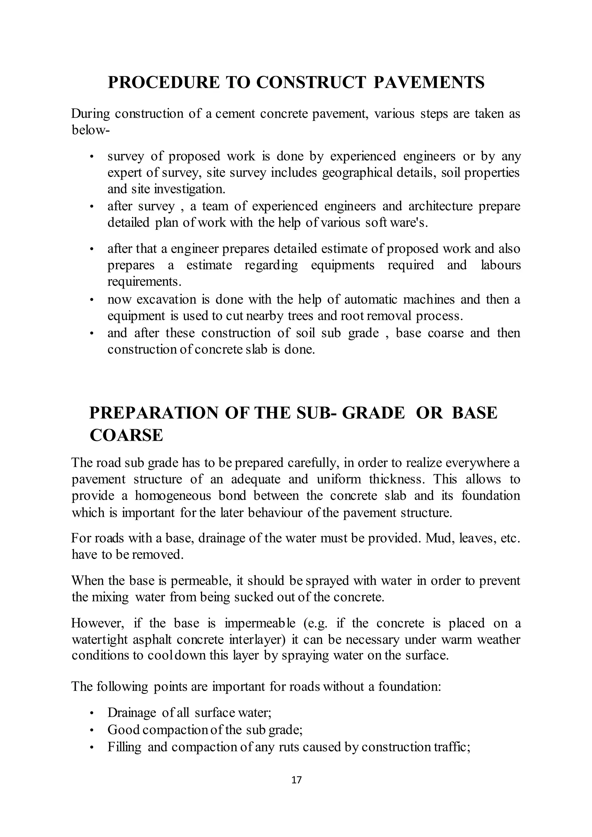 Concrete Road Pavement | DOCX