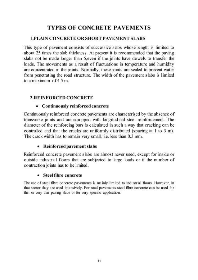 Concrete Road Pavement | DOCX